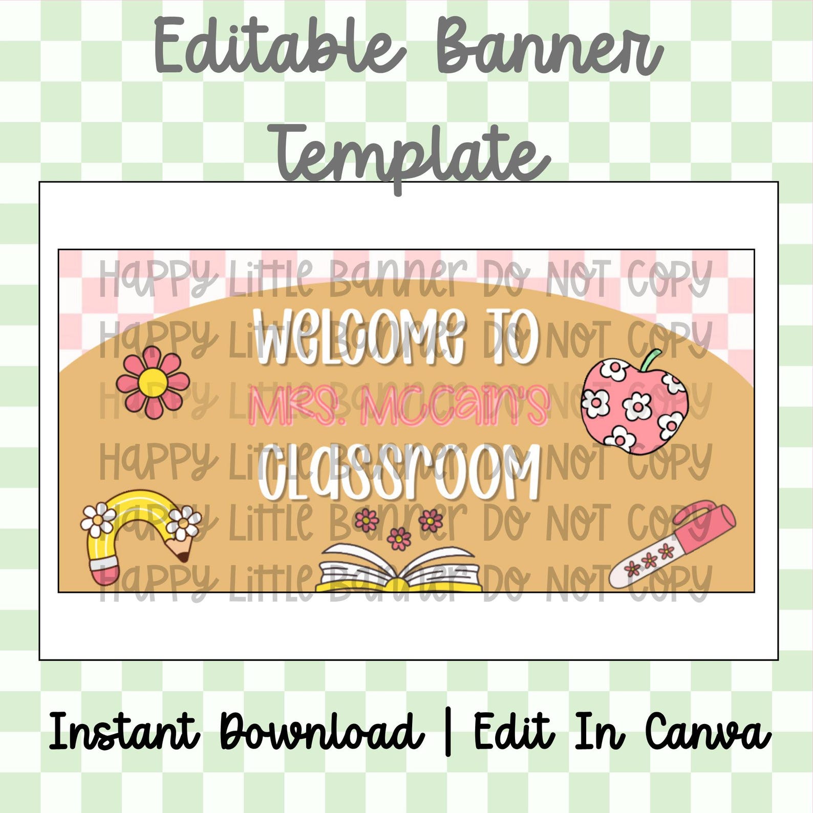 Editable Classroom Banner Template | Welcome Sign (digital Download) - Etsy