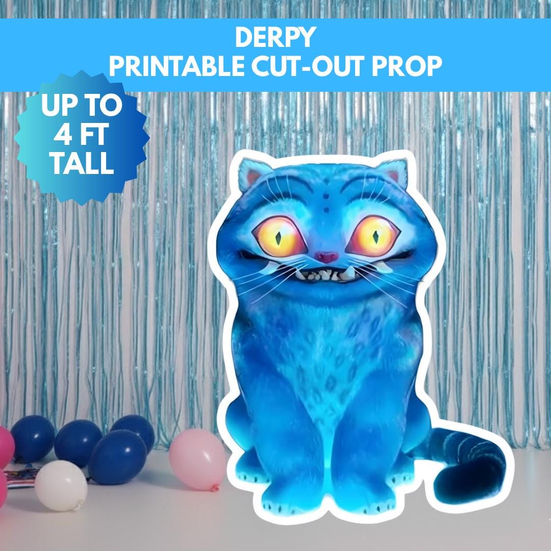 Derpy the Tiger Standee K-pop Party Photo Booth Prop (digital Download ...