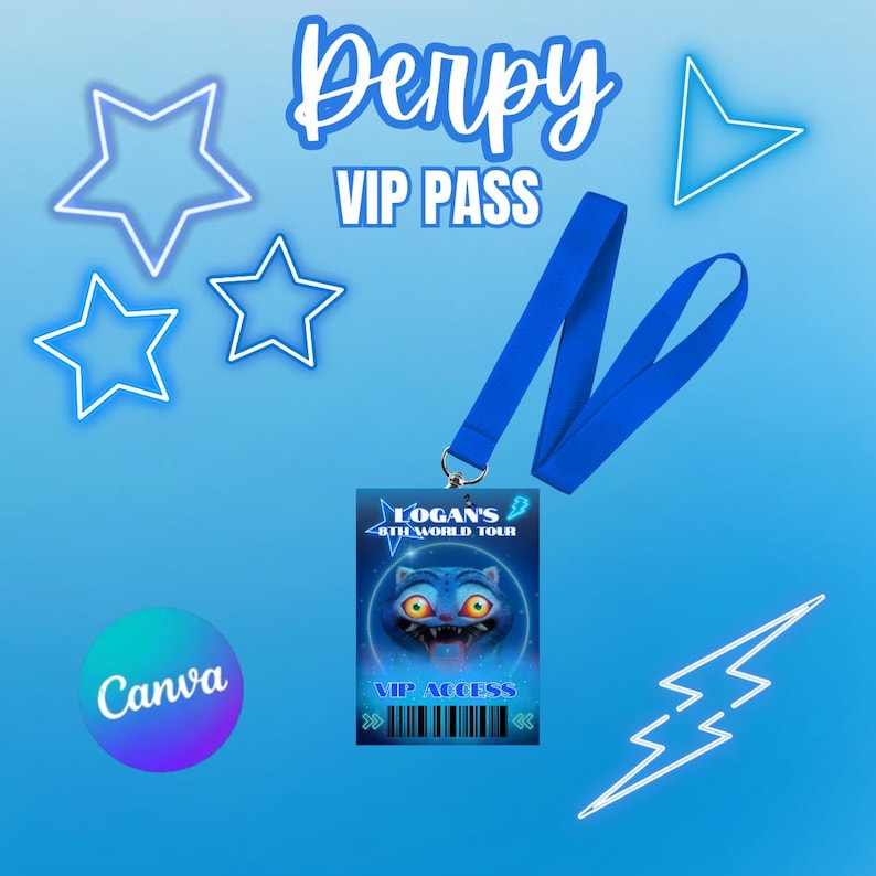 Derpy the Tiger Kpop All Access VIP Passes VIP Badges Kpop Birthday ...