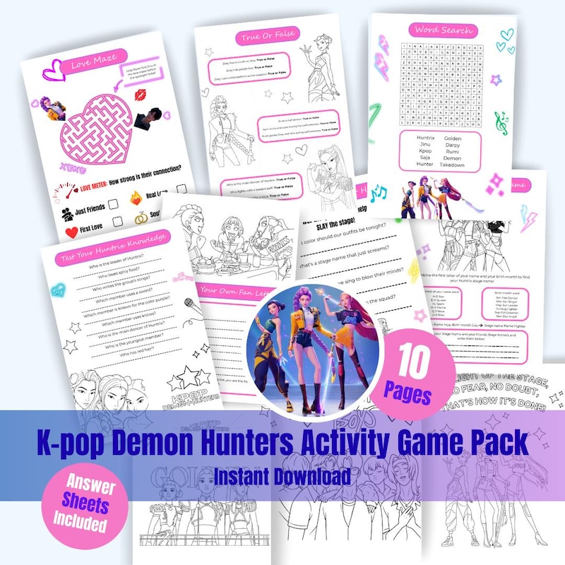 Kpop Demon Hunters Color Hex Codes - Etsy Canada