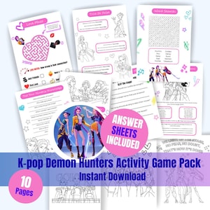 Huntrix Coloring Pack Party Favors - Etsy