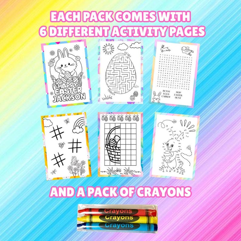 Easter Activity Games Coloring Activities Party Favors Easter Craft ...