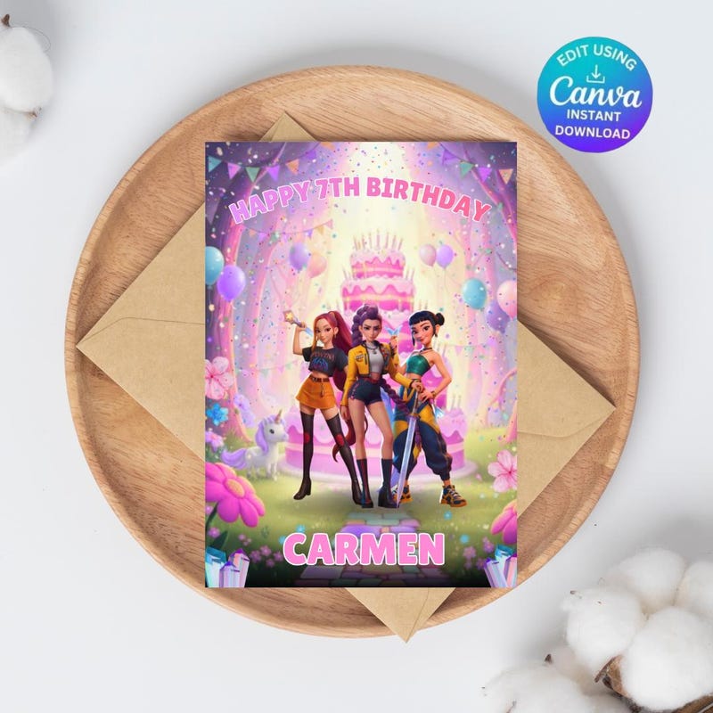 Huntrix Card Birthday - Etsy