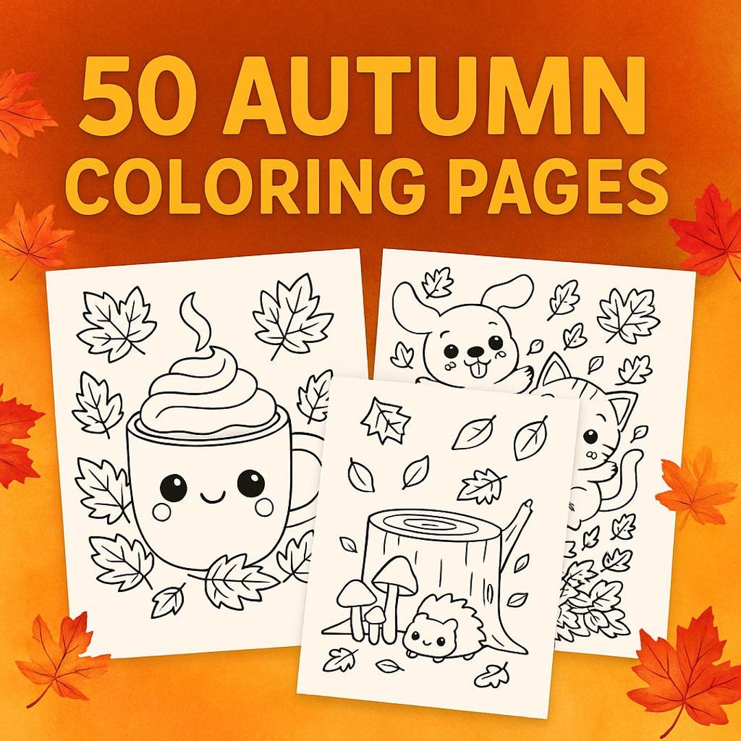 Autumn Coloring Pages | 50 Cute Autumn Coloring Pages | Fall Printable ...