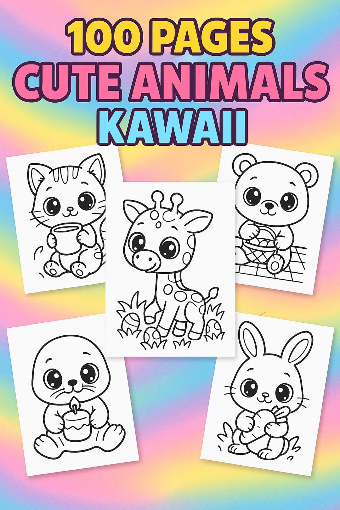 100 Cute Animals Coloring Pages | Printable Animal Coloring Book for ...