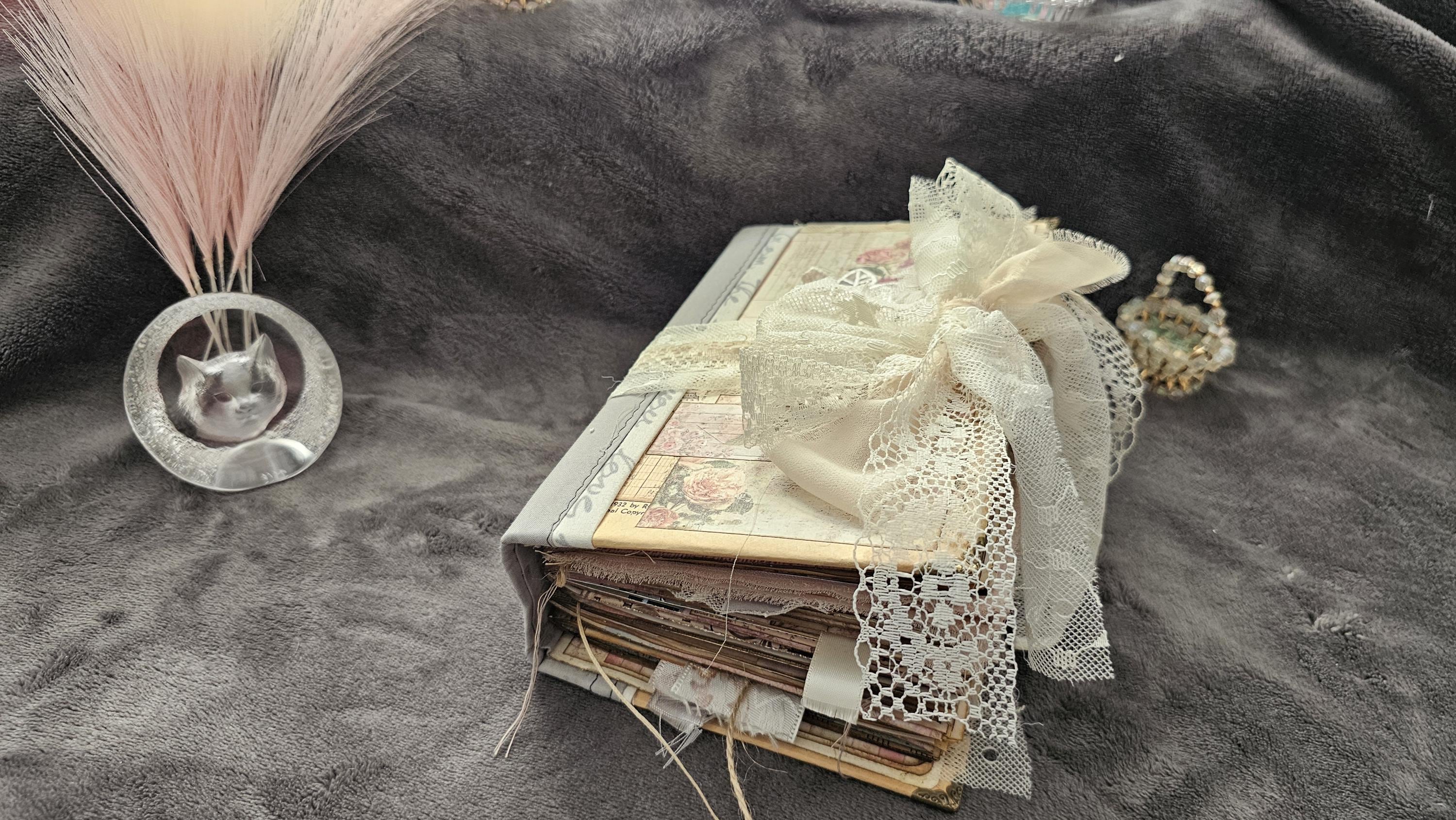 Unique "butterflies and Books" Junk Journal Made From an Altered Book ...