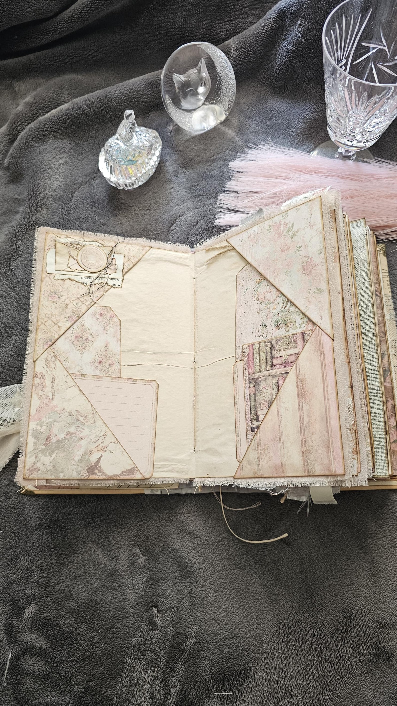 Unique "butterflies and Books" Junk Journal Made From an Altered Book ...