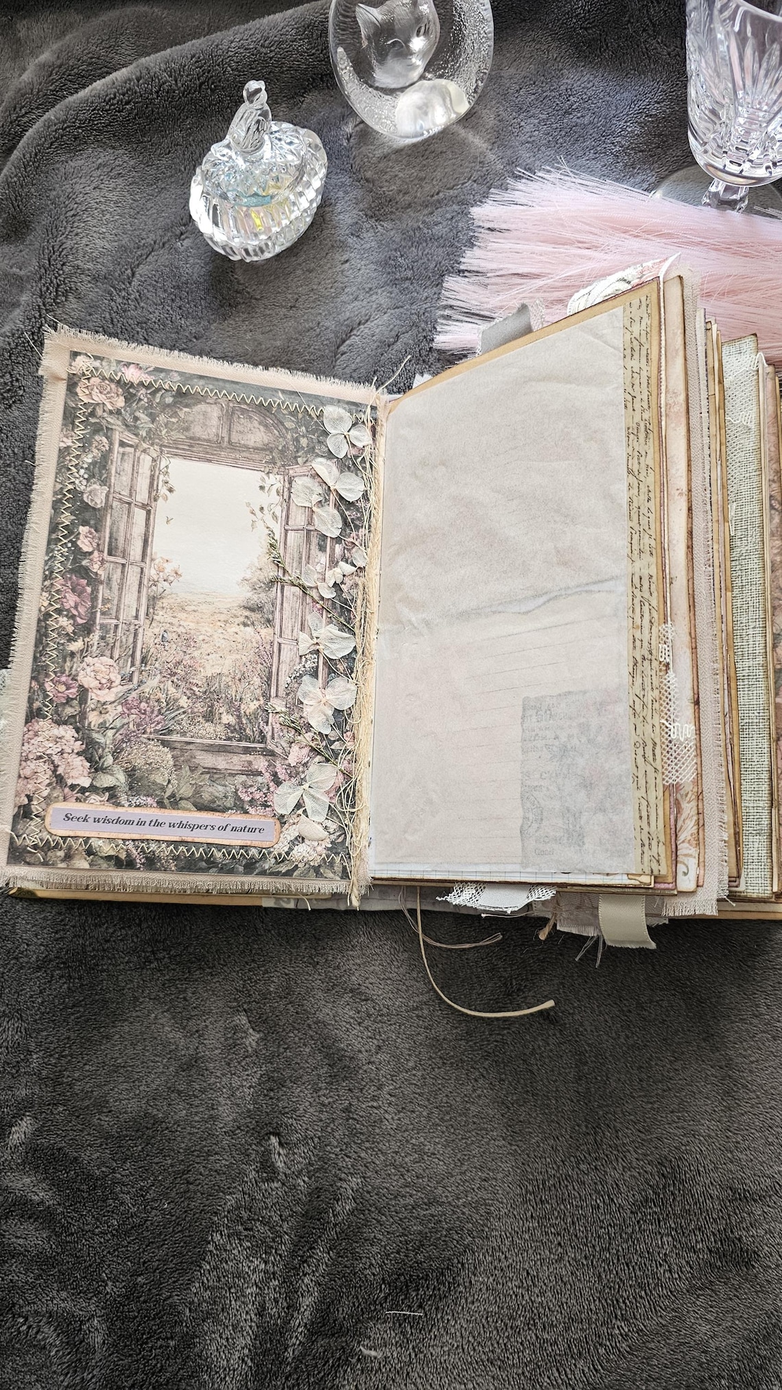Unique "butterflies and Books" Junk Journal Made From an Altered Book ...