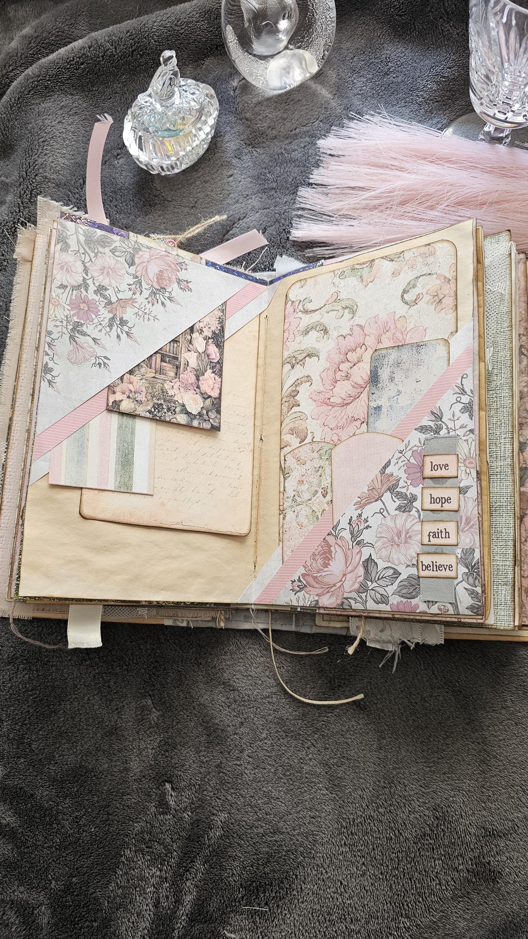 Unique "butterflies and Books" Junk Journal Made From an Altered Book ...