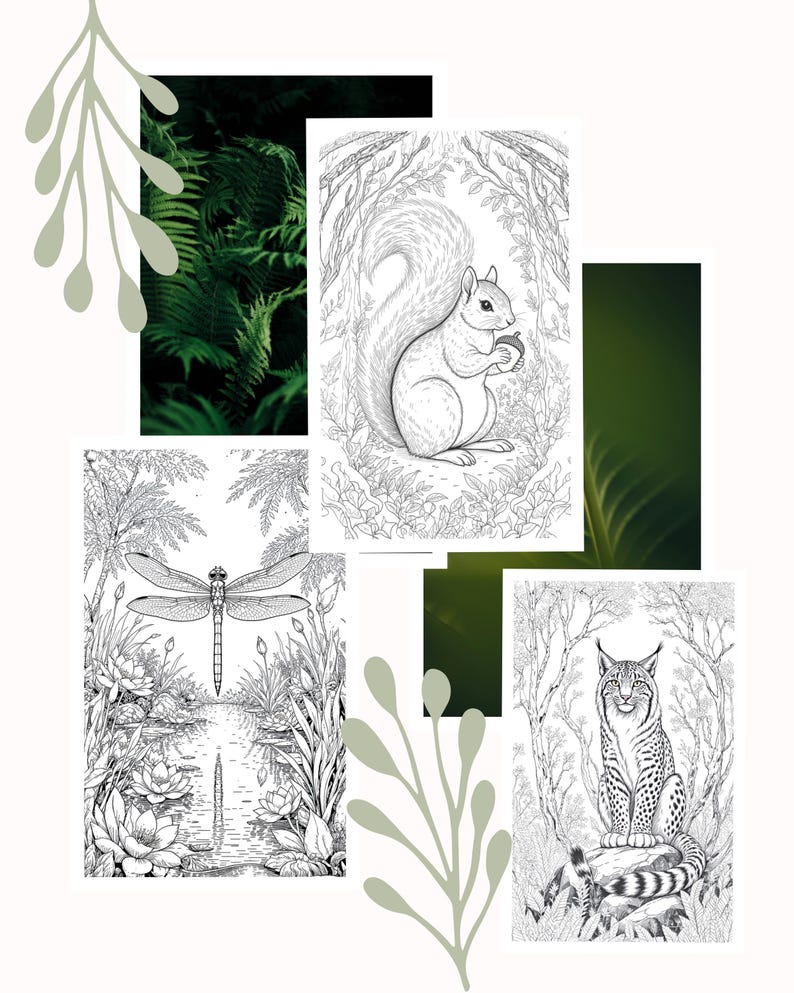 Magical Forest Coloring Pages: Adult & Kids Printable Art (PDF) - Etsy