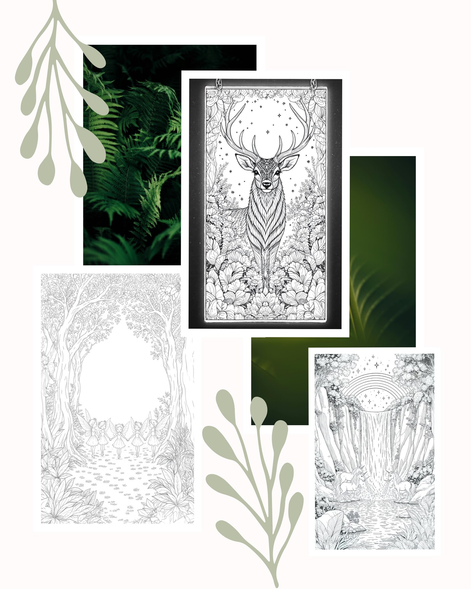 Magical Forest Coloring Pages: Adult & Kids Printable Art (PDF) - Etsy