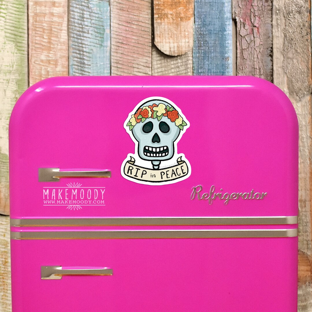 RIP in Peace Skull MAGNET fridge Magnet Skull Magnet - Etsy