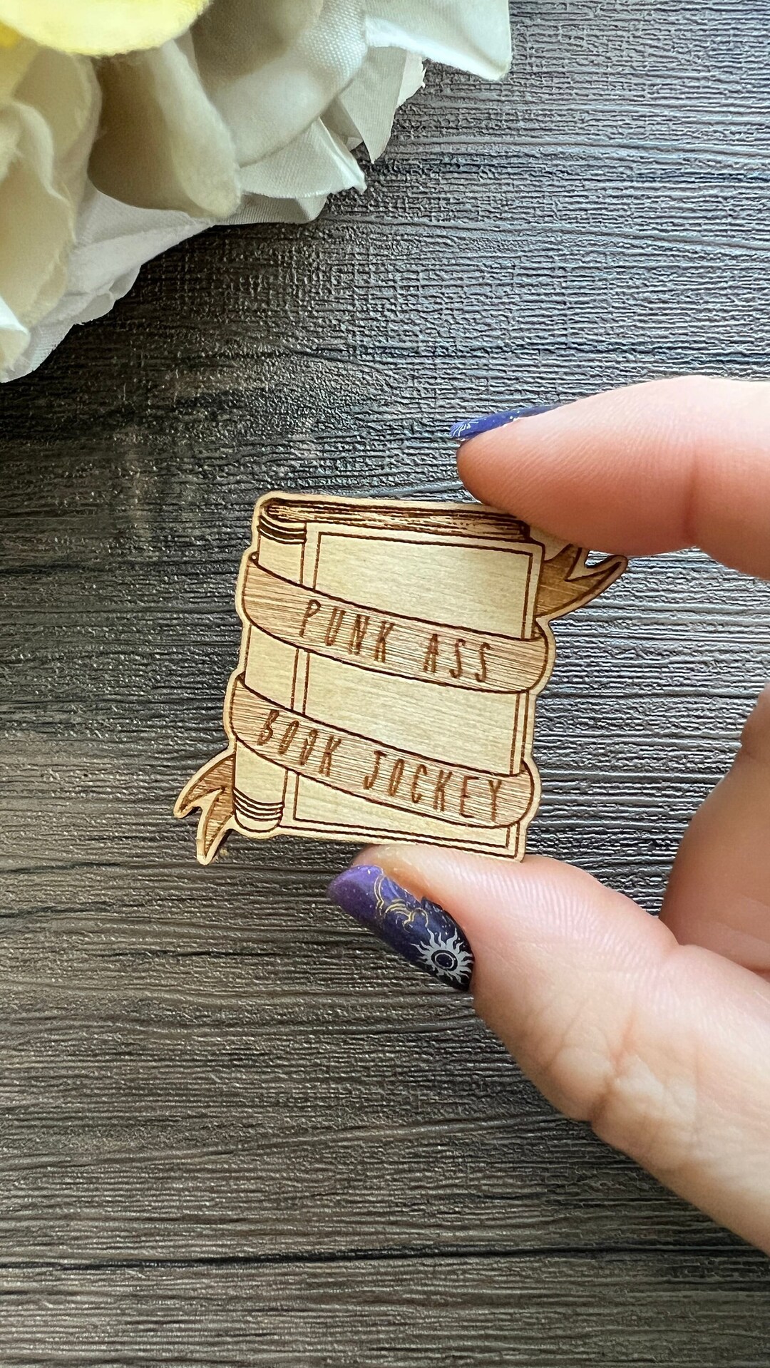 Parks and Rec Librarian PIN Lapel Pin Punk Ass Book Jockey - Etsy