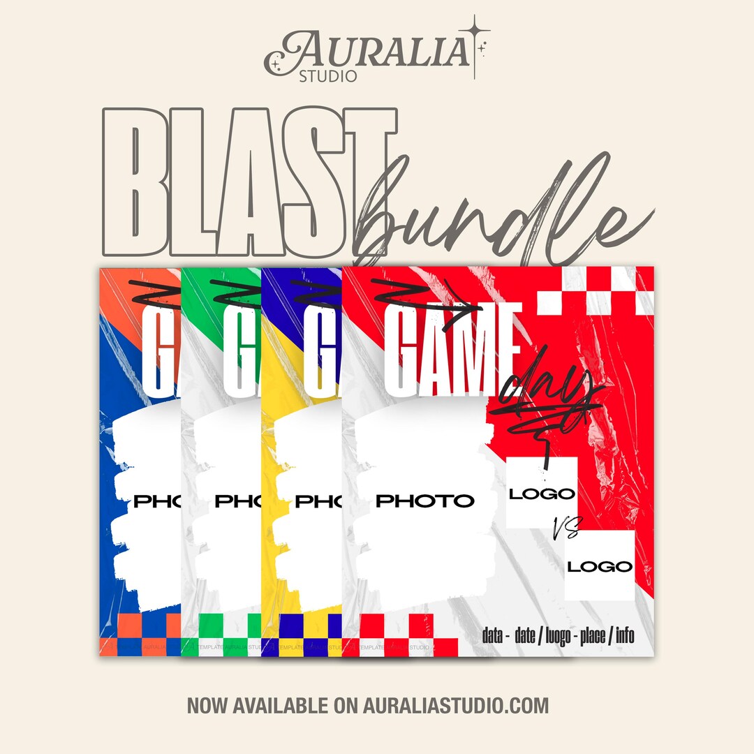 BLAST BUNDLE - 10 Customizable Canva Templates for Sports Social Media ...