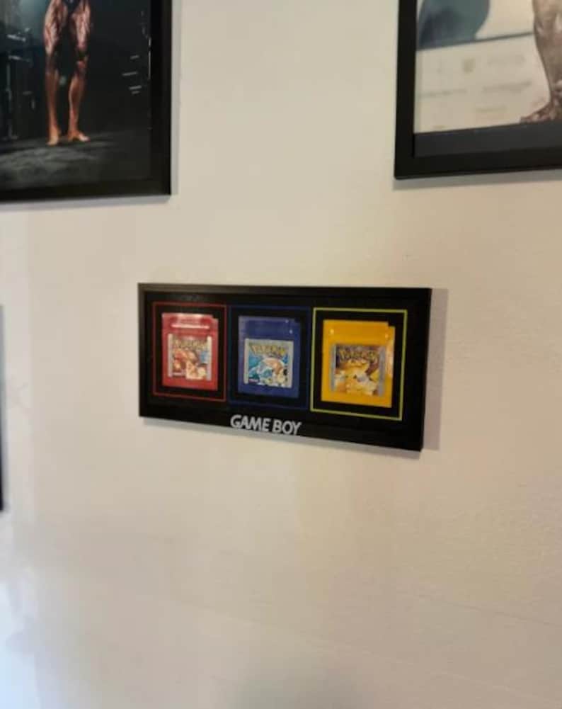 Game Boy Pokémon Display Frame – Red Blue Yellow Cartridge Shadow Box ...