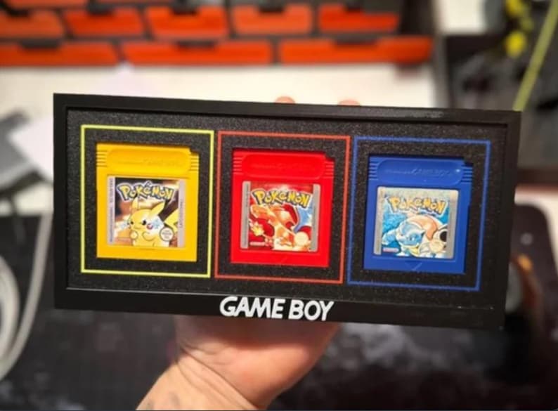 Game Boy Pokémon Display Frame – Red Blue Yellow Cartridge Shadow Box ...