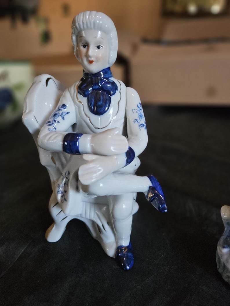 Delft Blue Colonial Cow Victorian Deville Lot Knick Knacks - Etsy
