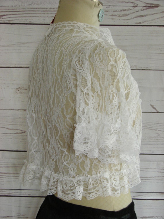 Lace Frills - Fredericks of Hollywood White Lace Ruff… - Gem