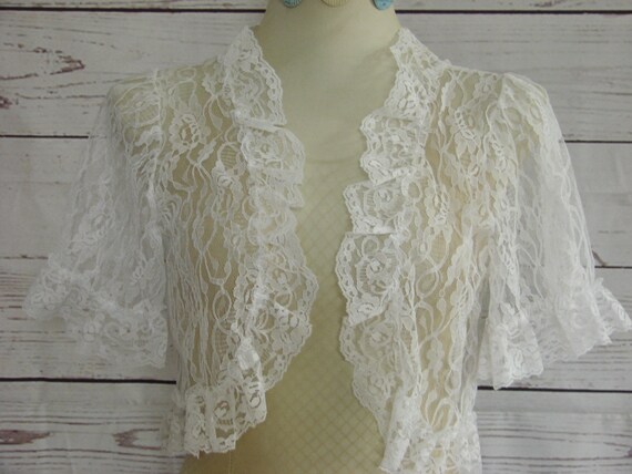 Lace Frills - Fredericks of Hollywood White Lace Ruff… - Gem