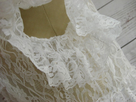 Lace Frills - Fredericks of Hollywood White Lace Ruff… - Gem