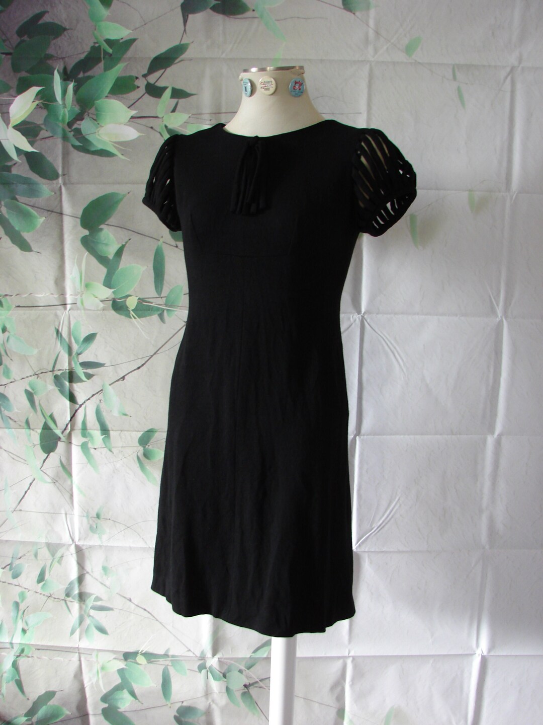 Vintage Alison Ayres Original Little Black Dress 50s 60s Open Puff ...