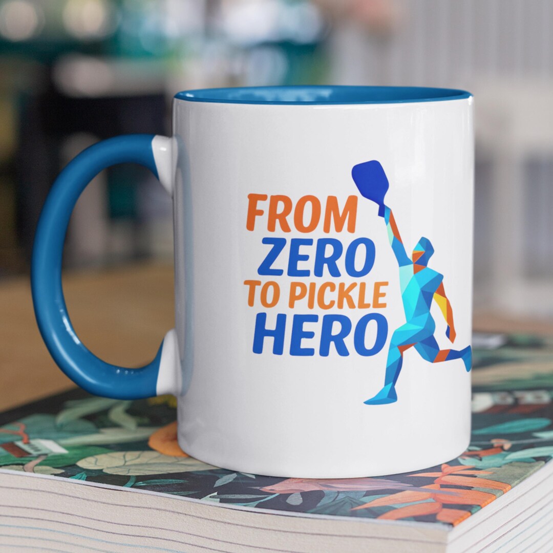 Pickleball Mug, From Zero to Pickle Hero Mug, 11 Ounce Mug, Funny ...