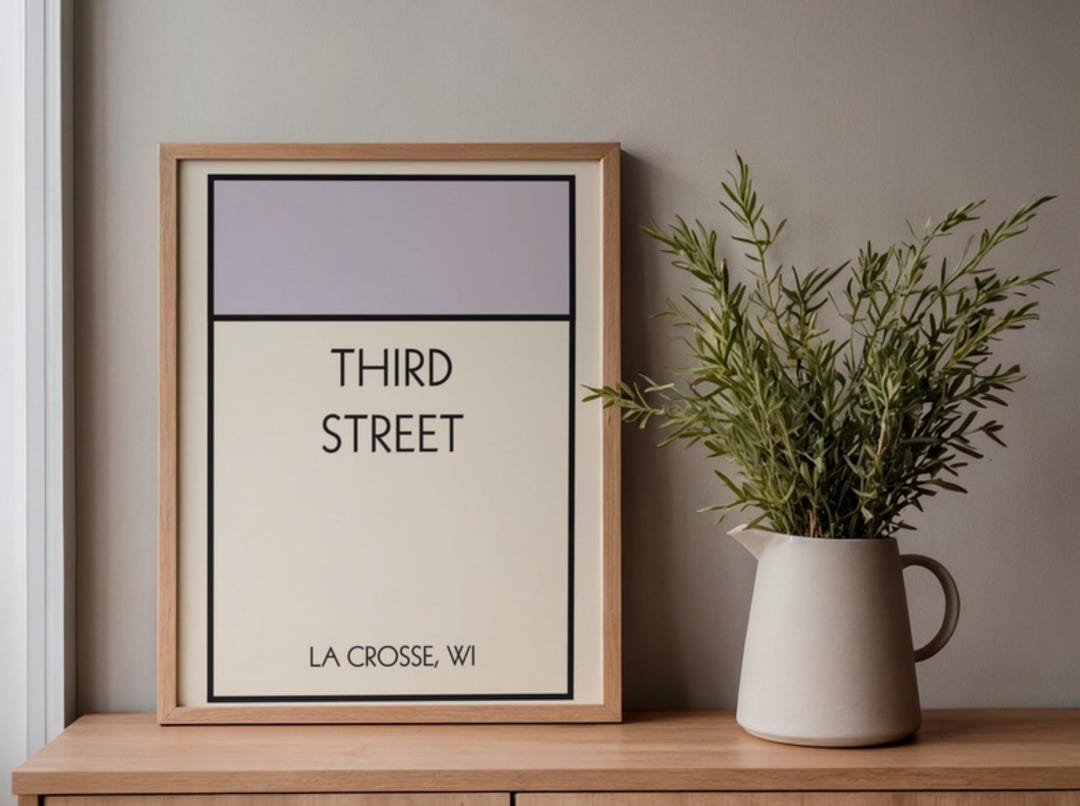 Wisconsin-inspired Monopoly Poster - Third Street, La Crosse, WI ...