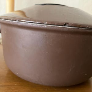 Vintage Cousances Le Creuset Cast Iron Enameled Brown 16 Sauce Pan ...