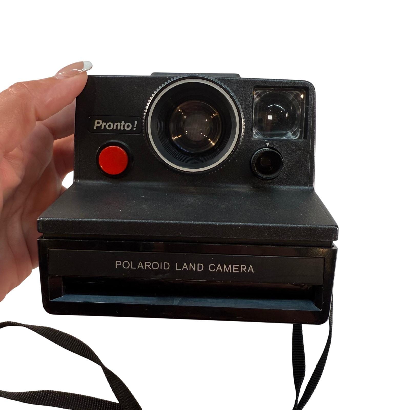 Vintage Polaroid Land Camera Pronto Instant Film Camera Black Strap ...