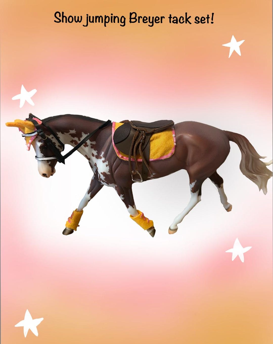 Breyer | Model Horse | Jumping | Tack Set | Scale 1:9 | Pink | Orange ...