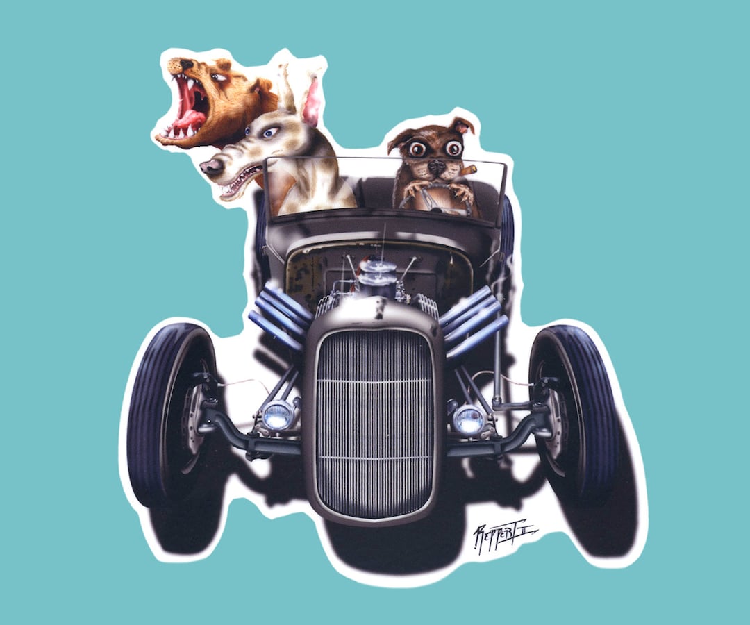 The Race Dogs STICKER - by Kent Reppert - Etsy