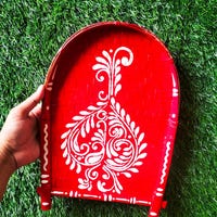 Hand Painted Bengali Kulo Art: Bamboo Wall Hanging, Indian Alpona ...