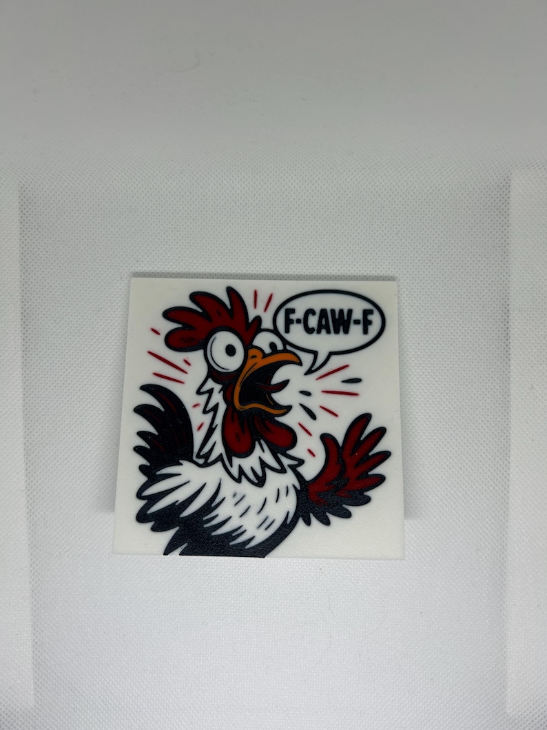 F-CAW-F Desk Decor Sign 3D Printed Chicken Funny Gift - Etsy