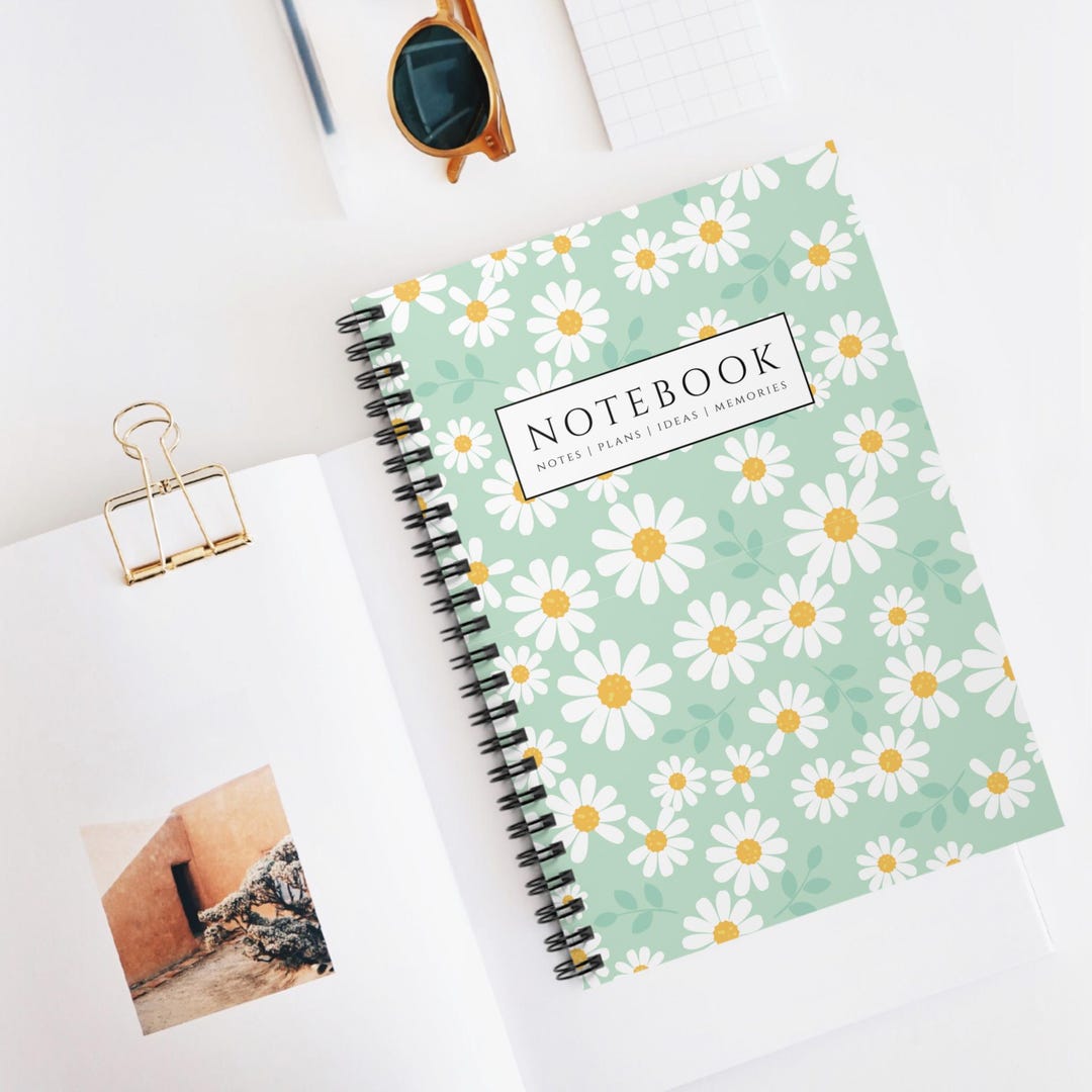 Cute Flower Notebook | Aesthetic Floral Journal | Pretty Stationery ...
