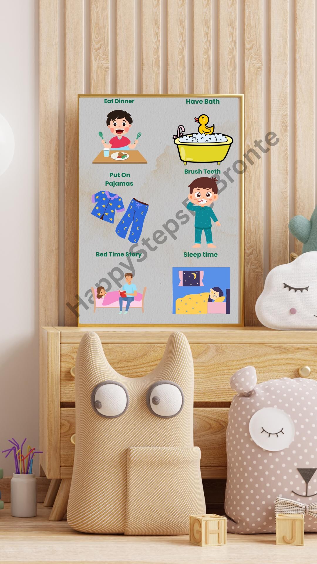 Bedtime Routine for Kids | Autism & ADHD Friendly Visuals | Printable ...