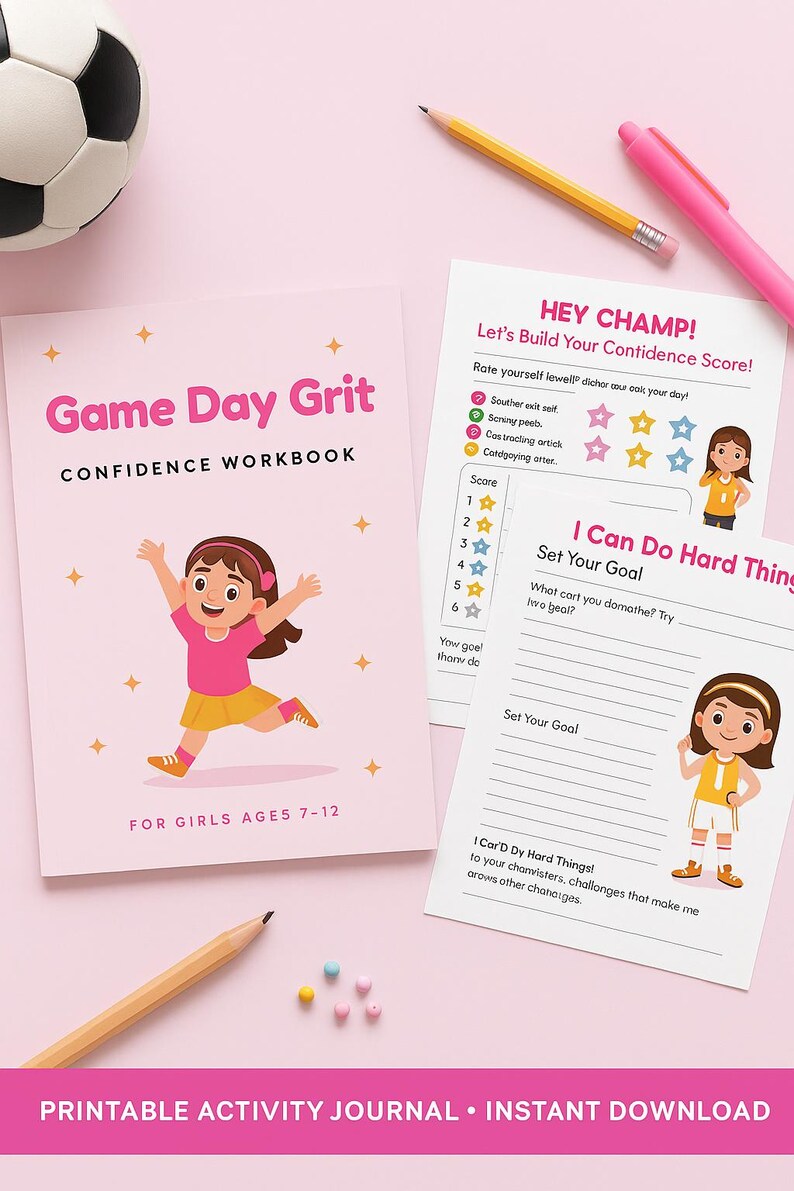 Printable Girls Sports Confidence Journal | Game Day Workbook| Digital ...