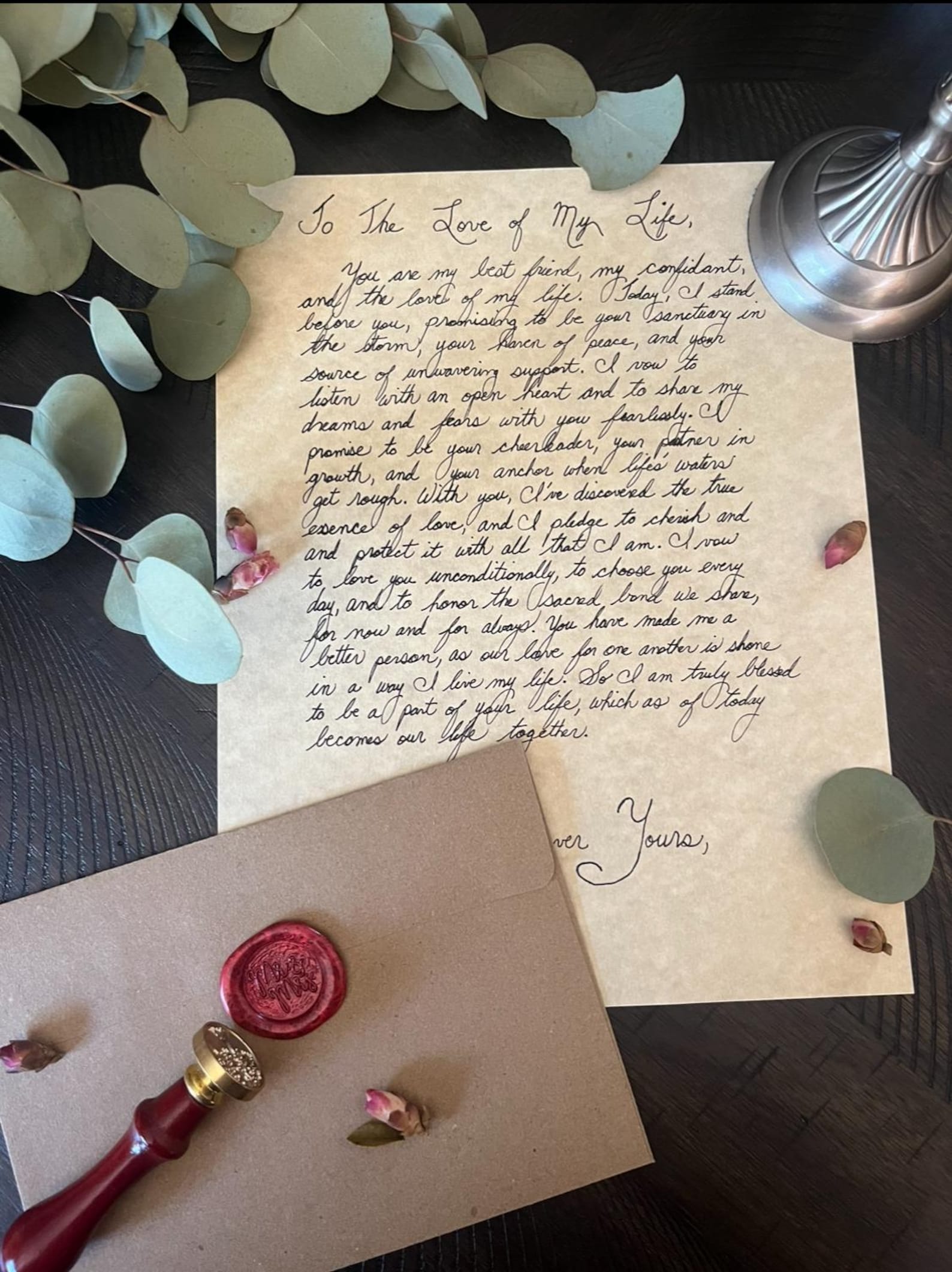 Custom Handwritten Letter, Personalized Message & Wax Seal - Etsy