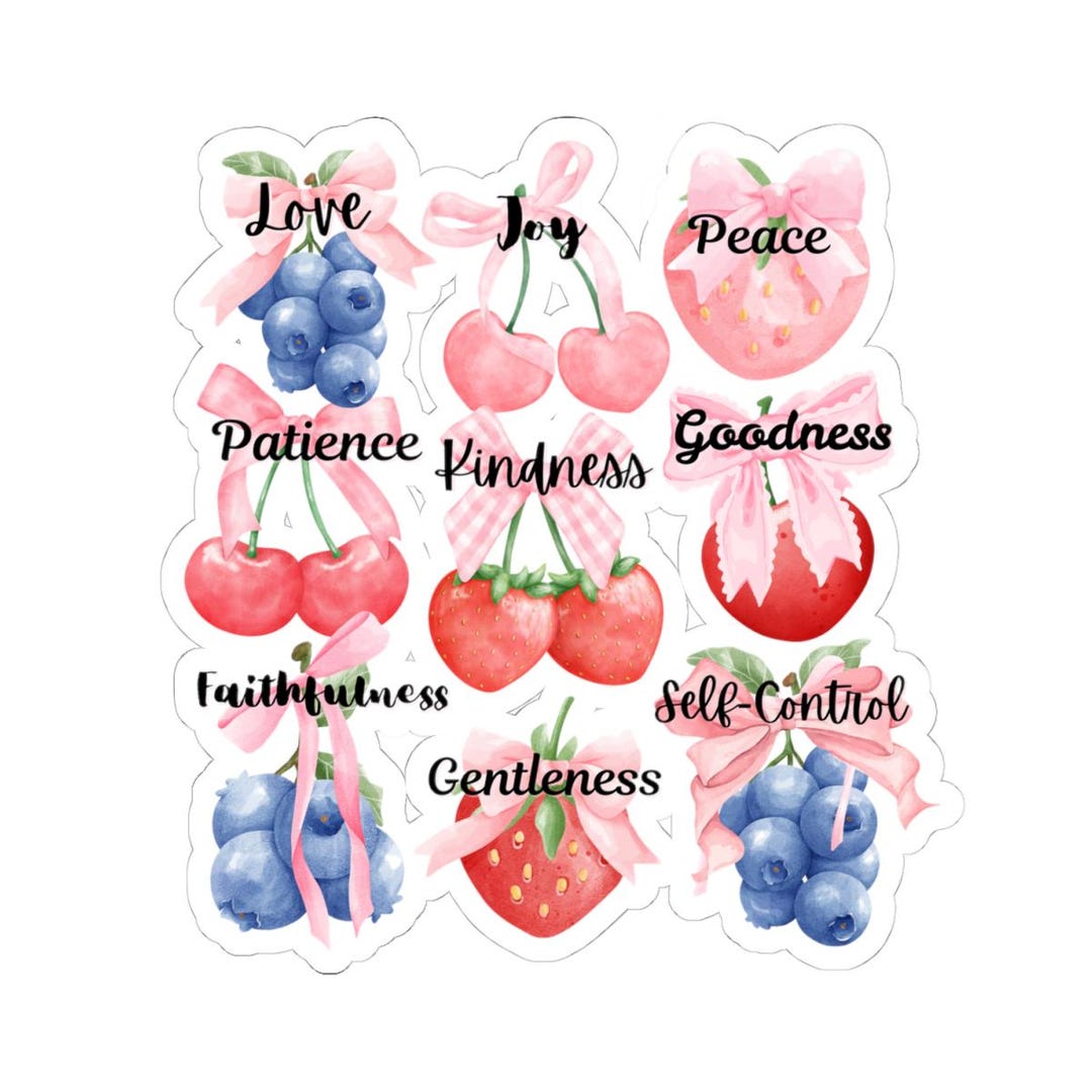 Fruit of the Spirit Stickers: Bible Verse Decals, Laptop & Home Decor ...