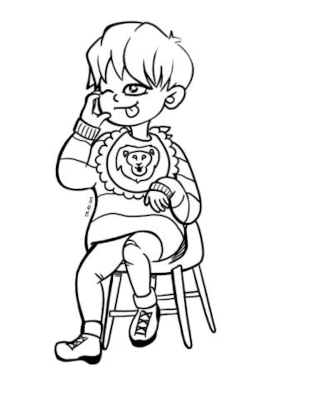 Baby Saja From Kpop Demon Hunters-- Coloring & Tracing Sheet 8.5x11 ...