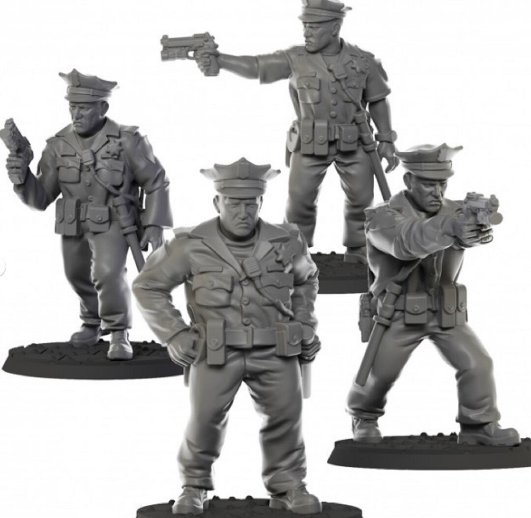 Police Miniatures - Albino Raven Minis - Modern RPG - GURPS - D20 ...
