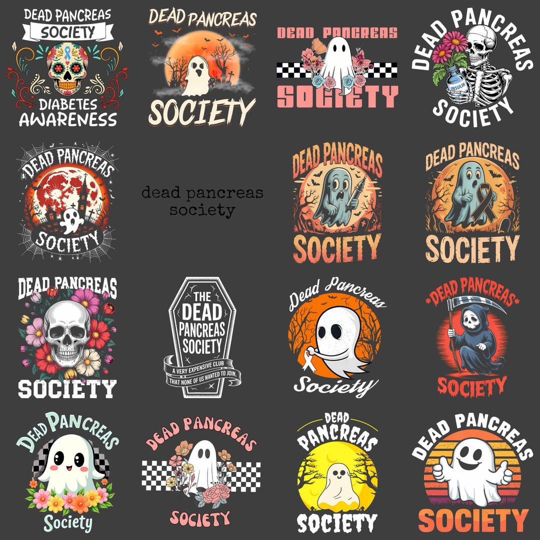 Dead Pancreas Society PNG, Diabetes Awareness Funny Clipart, T1D ...