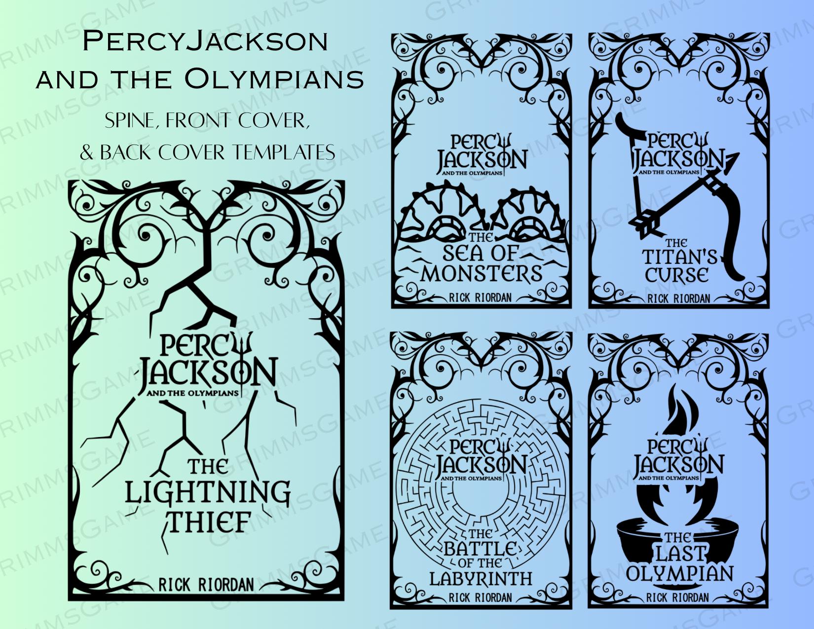Percy Jackson Book Cover SVG & PNG Files Bundle | DIY Book Binding ...