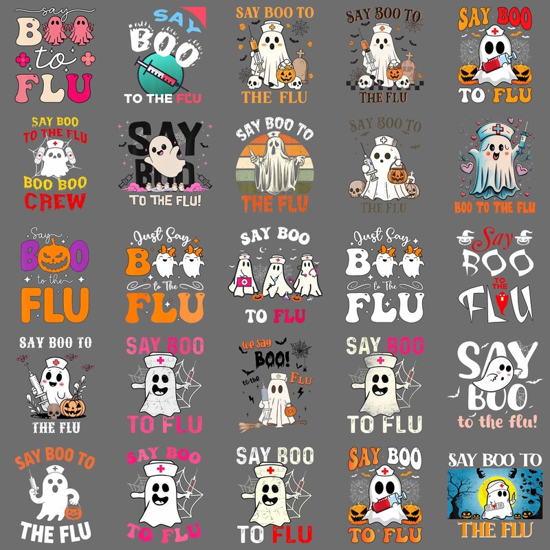 Say Boo to the Flu - Etsy