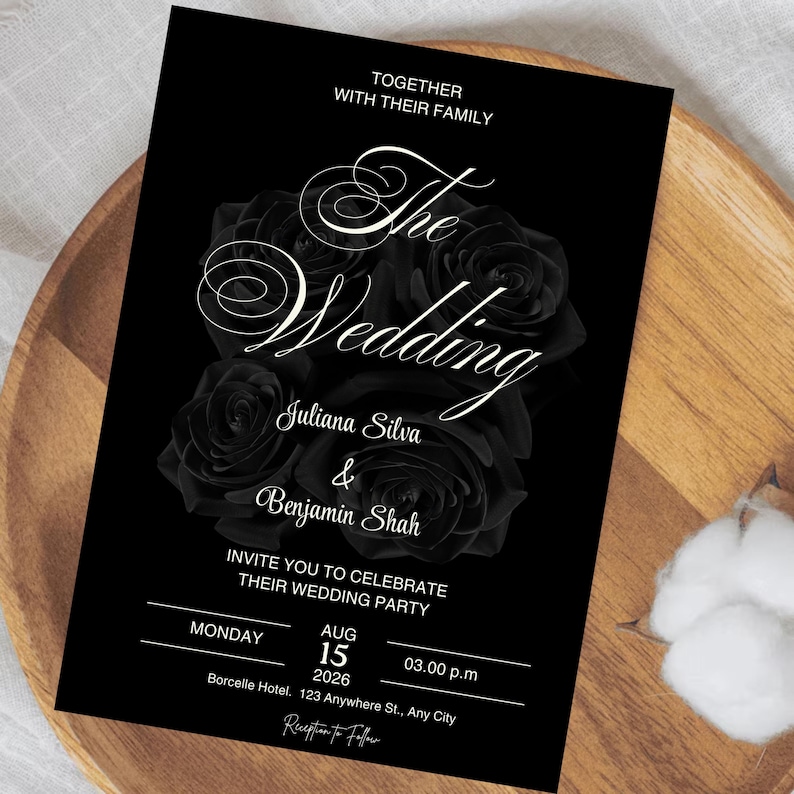 Custom Modern Wedding Invitation | Digital Download | Editable Wedding ...