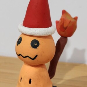 Christmas Charmander Mimikyu Polymer Clay Sculpture - Etsy