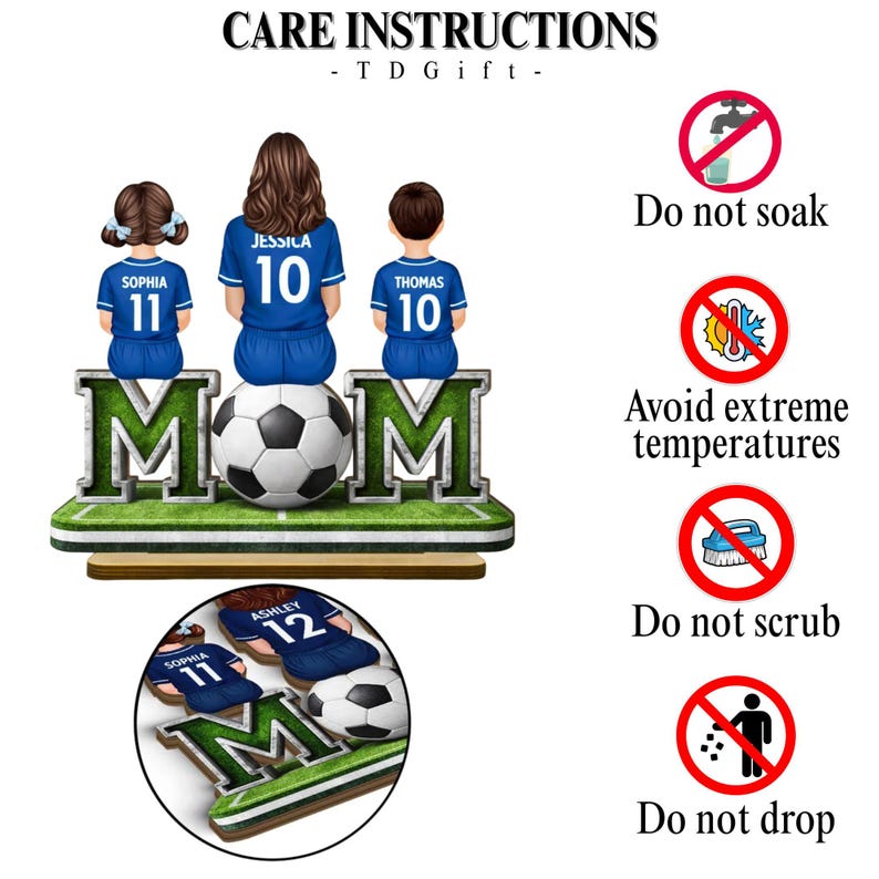 Personalized Soccer Mom Wooden Standee, Custom Family Keepsake, Mother ...