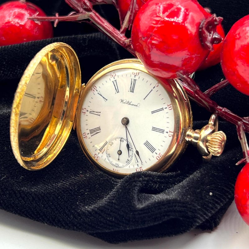 Small Pocket Watch 14k - Etsy