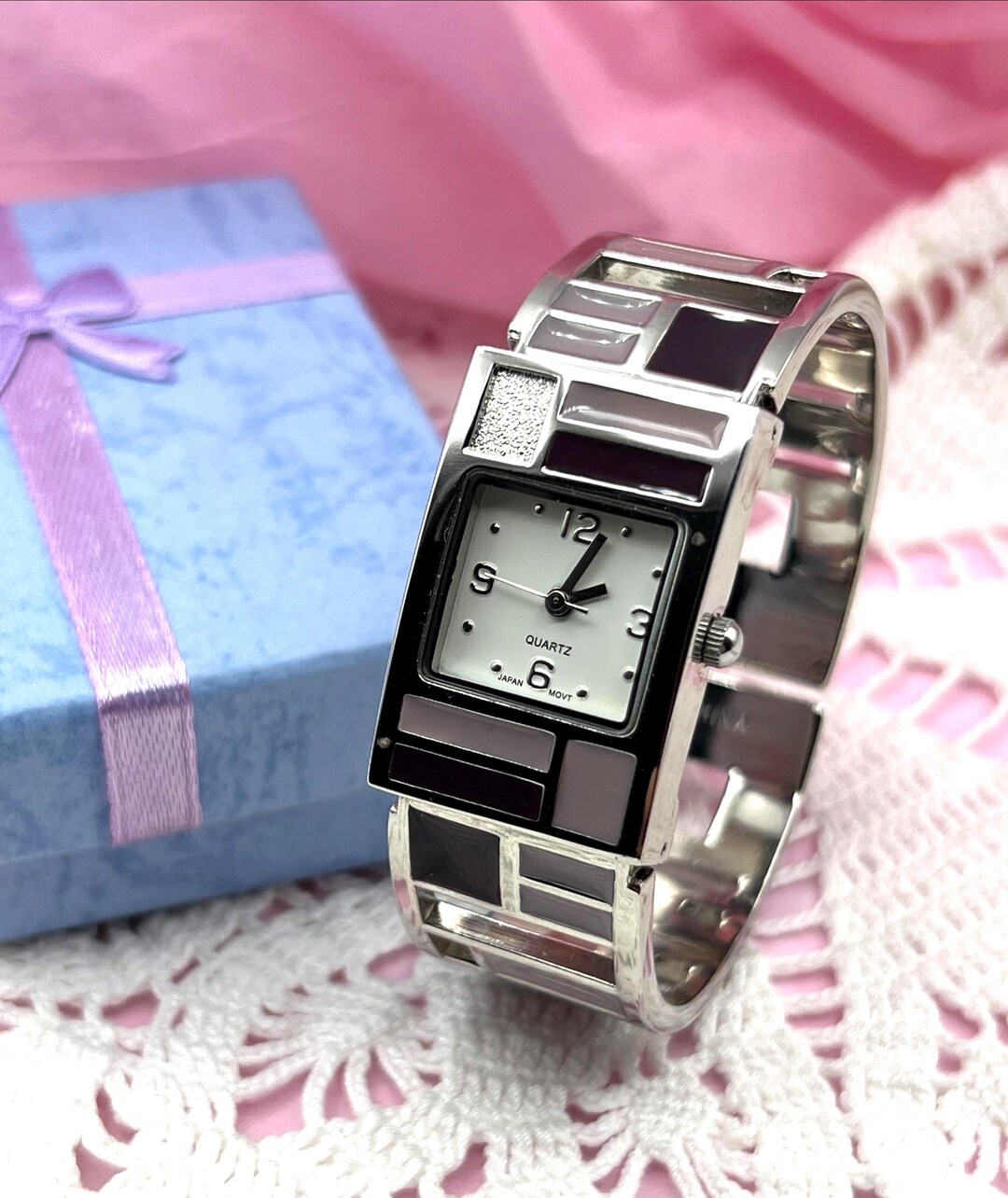 Vintage Avon "shades of Violet" Cuff Watch - Etsy