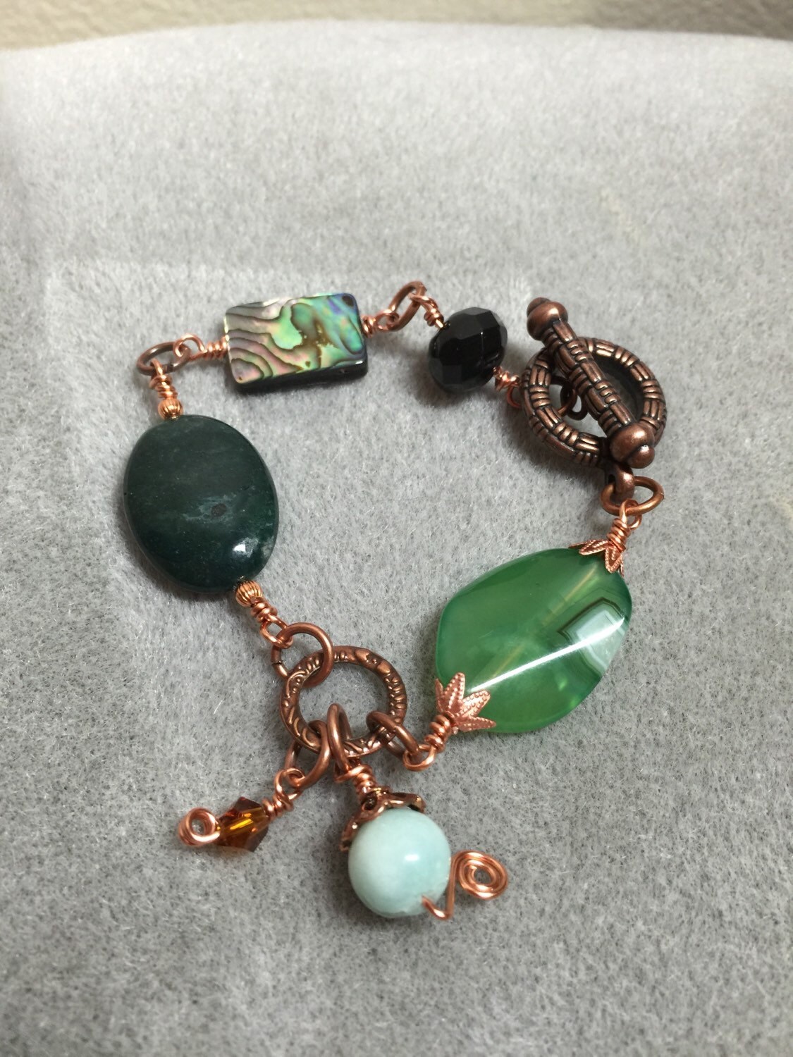 Wire Wrapped Multi Stone Bracelet - Etsy