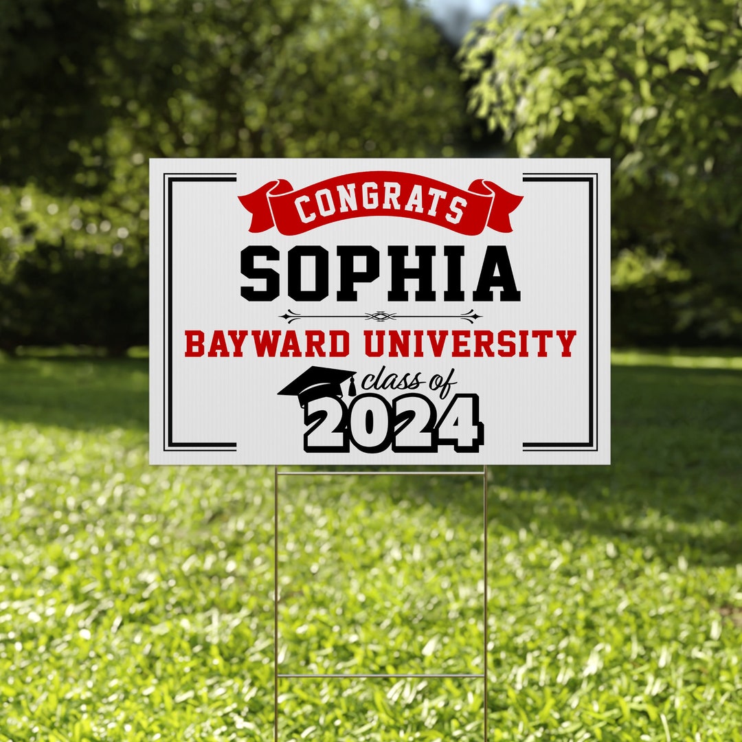 Graduation Yard Sign, Class of 2024 Graduation Sign, , Graduation ...